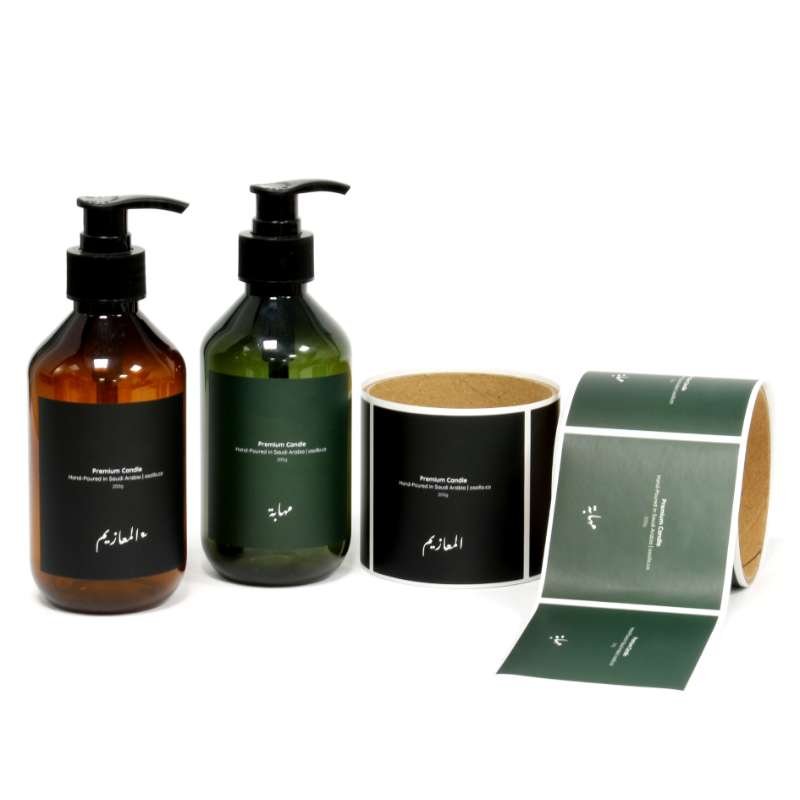 custom shampoo shower gel packaging stickers labels